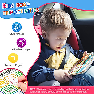 HUAXUS 19 Pages Preschool Learning Activities - Busy Book, Toddler Activities, Autism Sensory Learning Materials, Montessori Toys, Educational Toys, Activity Binder Gifts for Kids Toddlers
