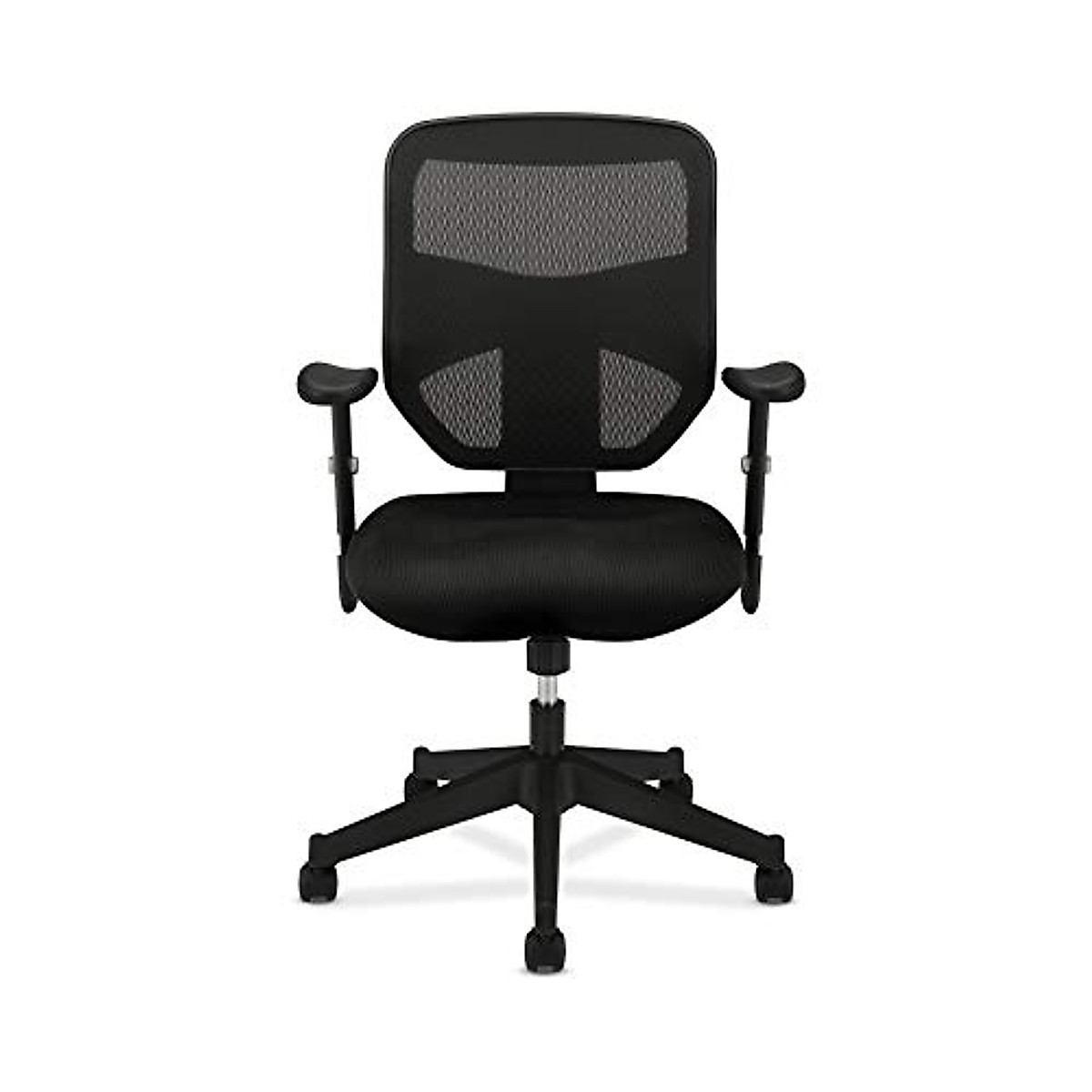 HON Prominent High Back Work Mesh Computer Chair for Office Desk, (HVL531), Swivel-Tilt, Black Fabric