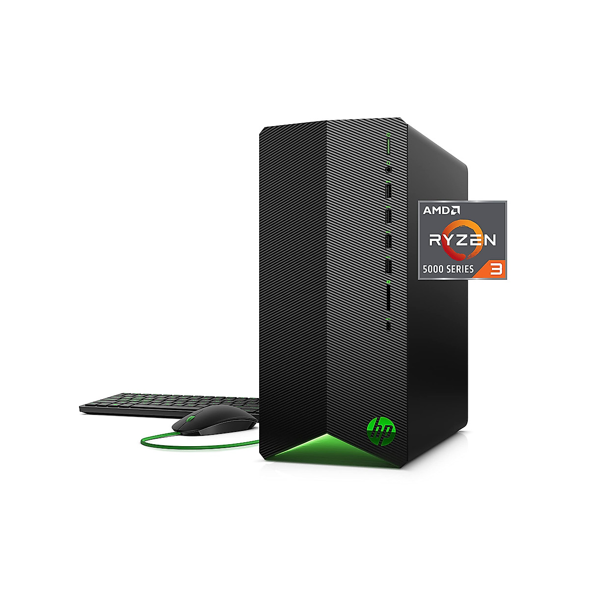 HP Newest Pavilion Gaming Desktop Computer, AMD 6-Core Ryzen 5 5600G Processor AMD Radeon RX5500 4 GB, 16GB RAM, 1TB PCIe NVMe SSD,Mouse and Keyboard, Win 11 Home.w/ELMTech