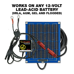 PulseTech SolarPulse SP-7 Solar Battery Charger Maintainer, Blue, 7 Watt
