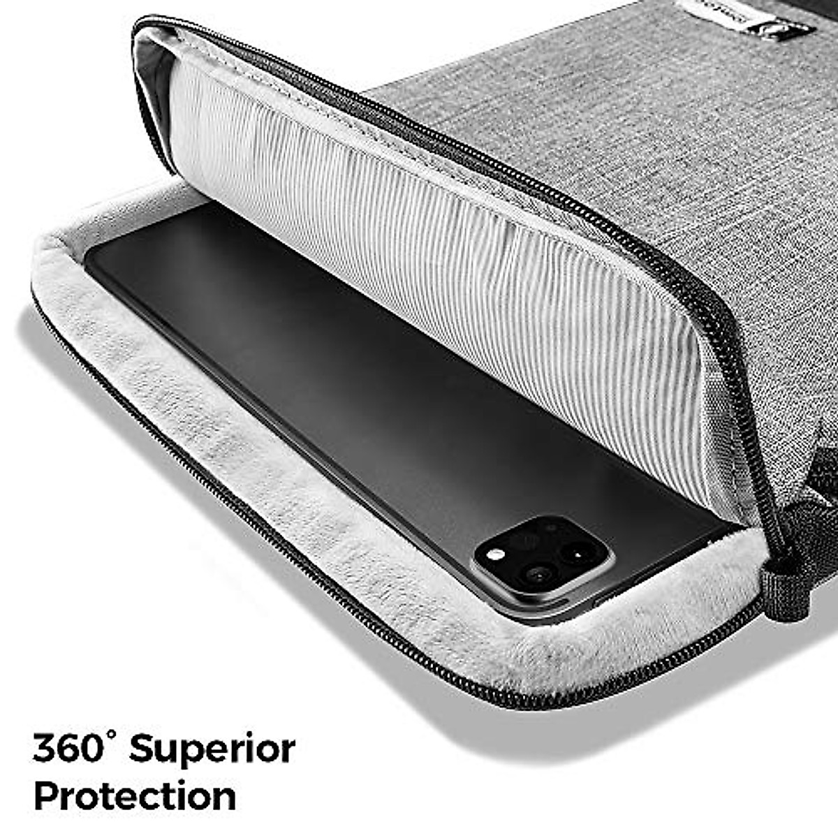 tomtoc Tablet Shoulder Sleeve Bag for 12.9-inch New iPad Pro (6th/5th/4th/3rd Gen) 2022-2018 with Magic Keyboard and Smart Keyboard Folio or Logitech Slim Folio Pro Case, Front Pocket for Accessories