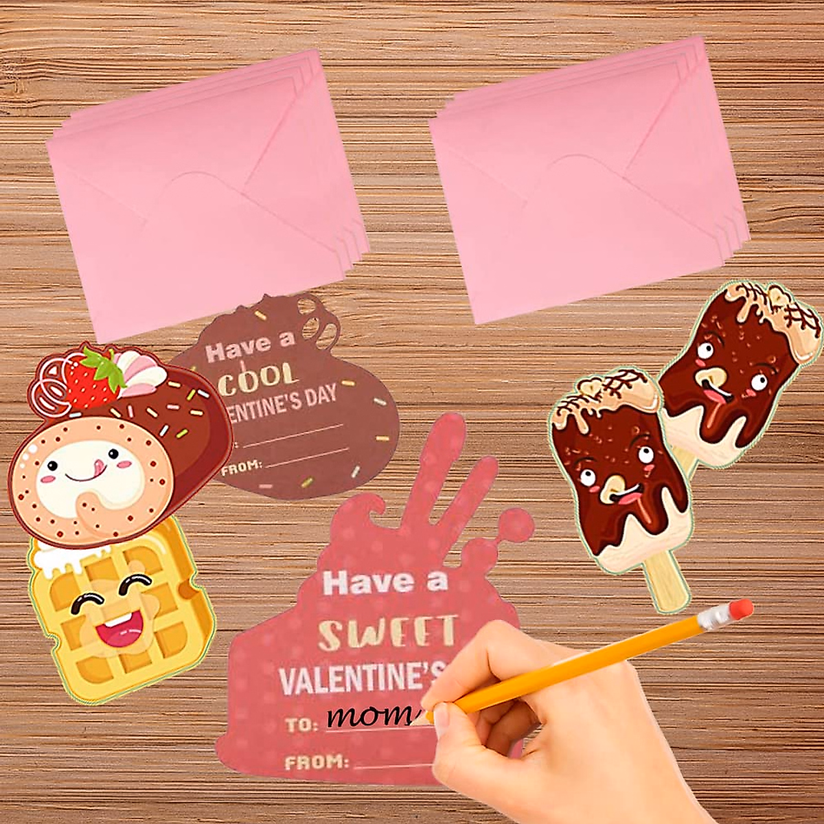 DmHirmg Valentine's Day Cards,Valentine's Day Gifts for Kids – 32pack Cards+ Stickers+Envelopes,Valentine Cards, Valentine's Day Crafts for Kids for Valentine Decor ,Gift Exchange Party Favors for Valentine's Day Supplies,Great Valentine's Day Gifts for H