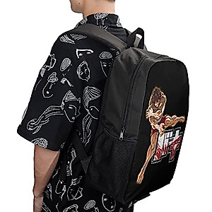 Adjzepuo Baki The Grappler Unisex Anime Backpack 17 Inch Casual Laptop Daypack Cute Daily Bookbag Outdoor Bags for Travel Picnic Camping
