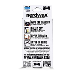 Nerdwax Glasses Wax - 4ct Value Pack | Stop Sliding Glasses | Anti-Slip Eyewear Retainer | As Seen on Shark Tank
