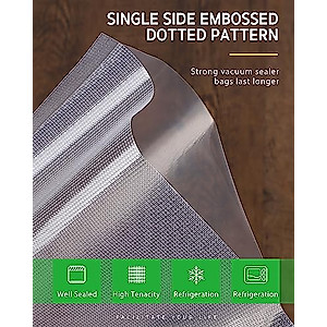 Syntus Vacuum Sealer Bags for Food,3 Rolls 11" x 20' Commercial Grade Bag Rolls, Food Vac Bags for Storage, Meal Prep or Sous Vide