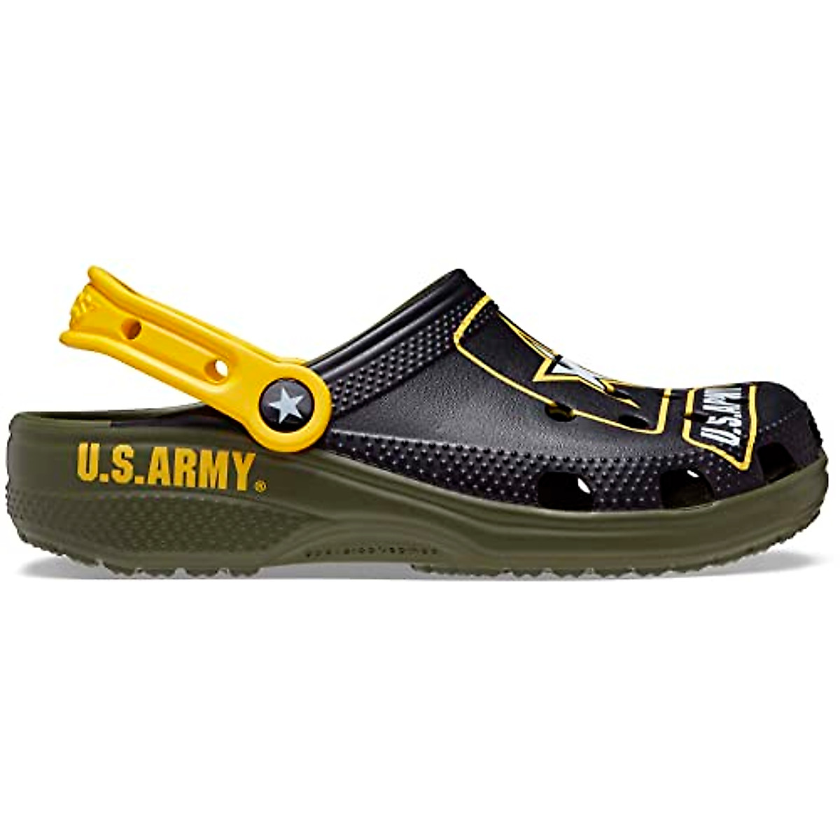 Crocs Unisex Classic United States Military Clogs, Army, 11 US Men