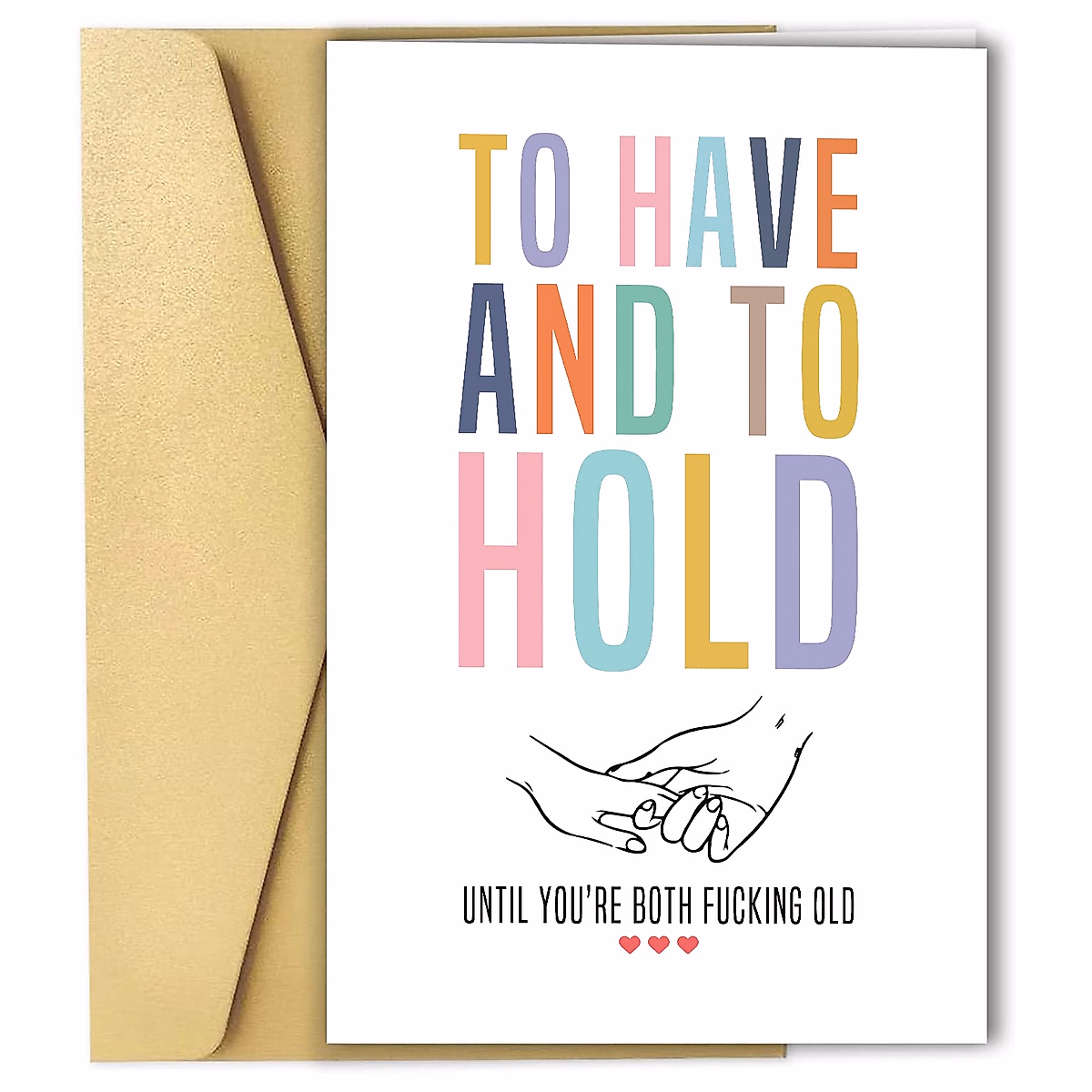 Spercy Funny Wedding Day Card, Congratulation Engagement Card, Marriage Card, To Have and To Hold