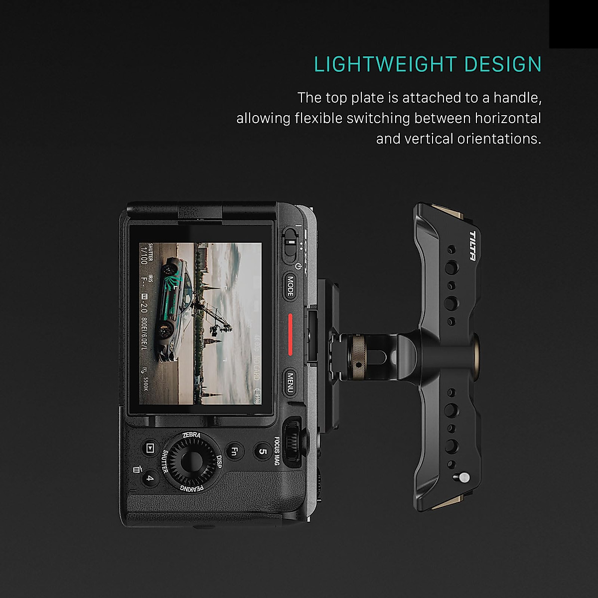 Tilta Camera Cage Compatible with Sony FX3/FX30 V2 | Top Plate NATO Rail, Cold Shoe, 1/4""-20 and 3/8""-16 | Thumb Screw Design | Full Cage Only | TA-T16-FCC-B (Black, Full Cage)