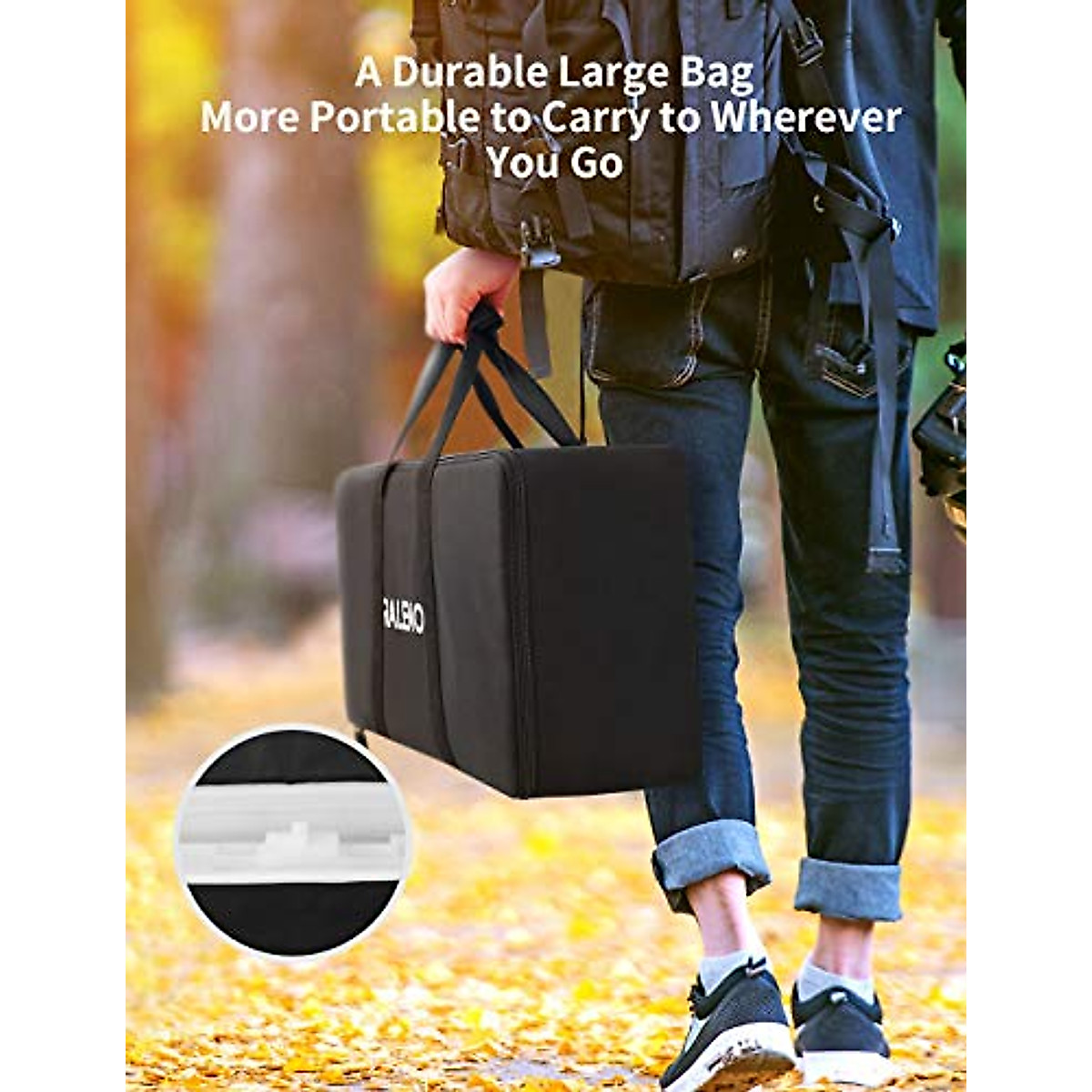 RALENO 2 Packs LED Video Light and 75inches Stand Lighting Kit, CRI 95+ Photography Lighting with 8000mAh Built-in Battery & LCD Display, Studio Lights for TikTok, YouTube, Live Streaming, Videography