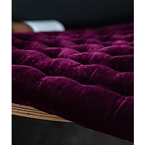 Emerald Velvet Sofa Decor Cushion, French Mattress Cushion for Rocking Chair, Floor Velvet Seat Pad 17 Inches (Emerald)