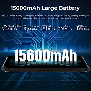 HOTWAV R6 Ultra 2023 Upgrade 10.4 inch Rugged Tablet Android 13,15600mAh 16GB+256GB(2TB) 2K FHD+Outdoor Tablet,16MP+16MP Camera,Octa-Core 4G Dual SIM 5G WiFi,IP68 GPS OTG BT5.0