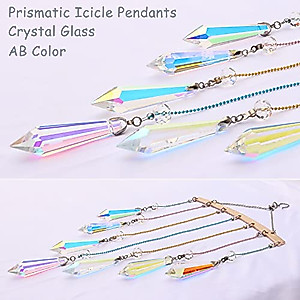 Suncatcher, 7 Crystal Prismatic Sun Catcher Rainbow Maker Hanging Ornament for Indoor Outdoor Window Home Garden Christmas Party Wedding Decor