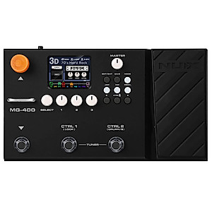 NUX MG-400 Multi Effects Pedal Bundle with 2 MXR Instrument Cables, 2 Patch Cables, 3.5mm Aux Cable and 6 Dunlop Picks