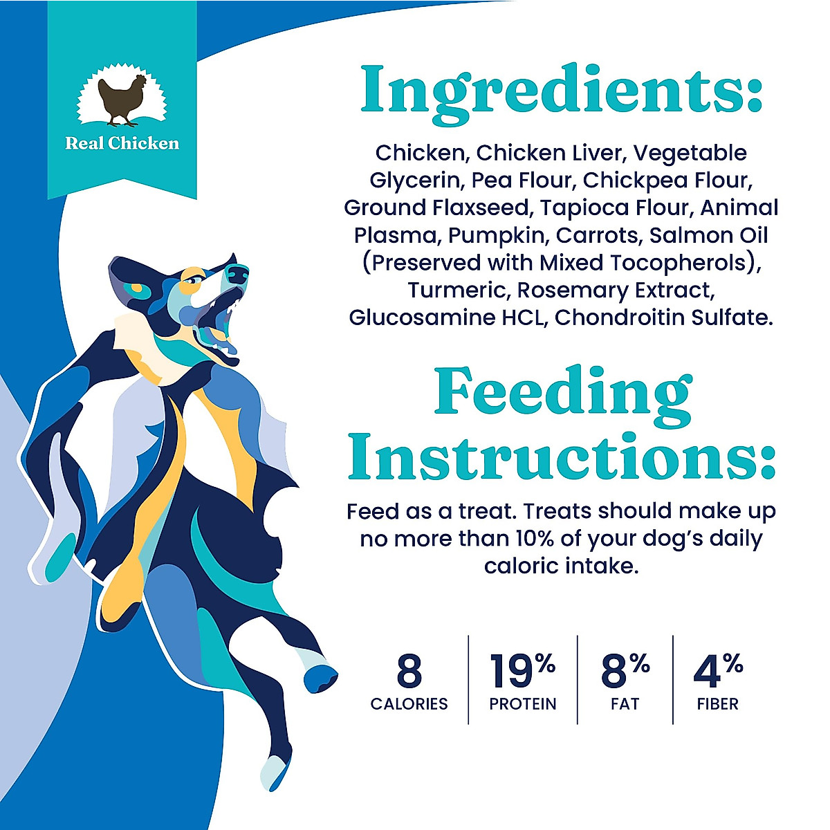 Solid Gold Healthy Dog Treats - Functional Mobility Dog Treats for Training & Joint Support - Chicken Flavor with Glucosamine Chondroitin Healthy Training Treats for Dogs - 5.2 oz