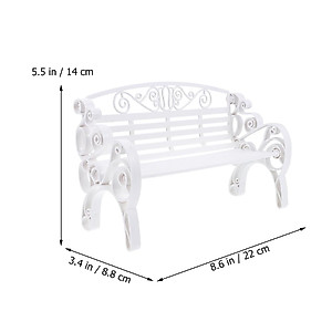jojofuny 2Pcs Mini Bench Mini Garden Bench Model Dollhouse Small Bench Model Miniature Park Bench Adornments Miniature Bench Ornament Dollhouses Bench Decoration Mini Bench Model Small