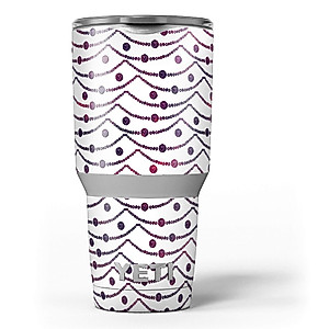 Design Skinz Polka Dot Powerlines with Mini Hearts - Skin Decal Vinyl Wrap Kit Compatible with The Yeti Rambler Cooler Tumbler Cups