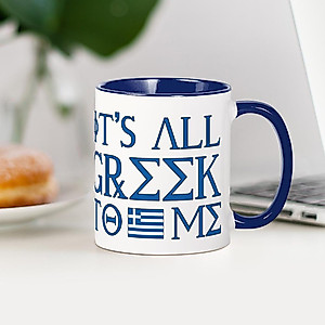 CafePress It's All Greek Mug Ceramic Coffee Mug, Tea Cup 11 oz
