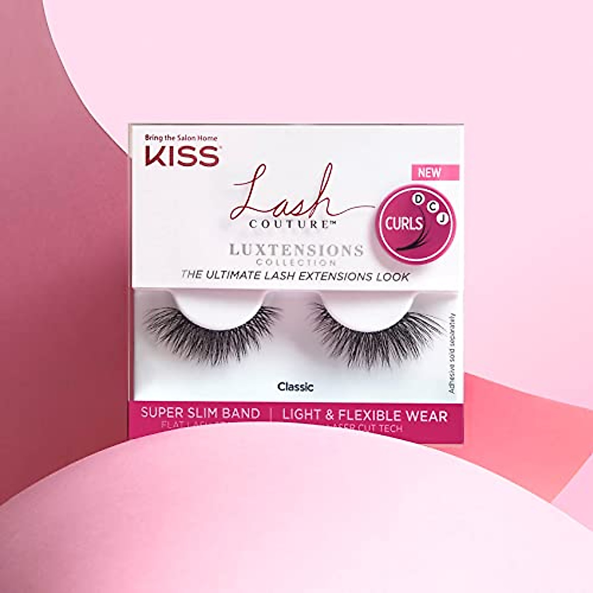 KISS Lash Couture Luxtension False Eyelashes, Strip 03 Classic', 14 mm, Includes 1 Pair, Contact Lens Friendly, Easy to Apply, Reusable Strip Lashes