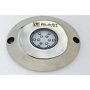 BLAST LED - NOX-SERIES-UM12 60W Multi-Color RGB LED Underwater Light Boat Marine transom Surface LED Light, Bluetooth Control