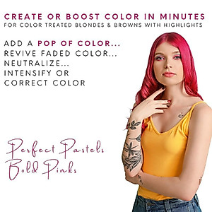 Watercolors INTENSE Semi Permanet Color Depositing Shampoo. Sulfate & Paraben Free to Maintain & Enhance Hair Color 8 fl oz - PINK