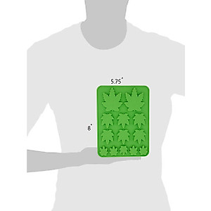 Silicone Mold Tray Gummy Brownies Hard Candy Soap Candle Homemade Edible Brownie DIY Tray Mould (Leaf)