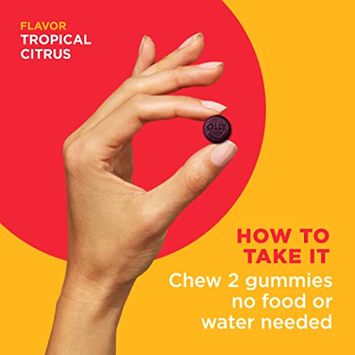 OLLY Heavenly Hair Gummies, Supports Strong Healthy Hair Growth, Keratin, Biotin, Amla, Grapefruit Flavor, 30 Day Supply - 60 Count