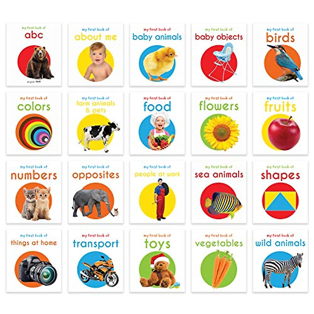 My First Complete Learning Library: Boxset of 20 Board Books Gift Set for Kids (Horizontal Design)