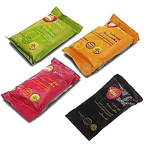 EG Easy Sweet Packets Hair Removal Wax Waxing Sugar Sugaring Paste Honey 100% Natural All Essence All Body Parts All Hair Types Bikini Brazilian Underarms Face Easy to Prepare (12 Packs Total 21 oz)