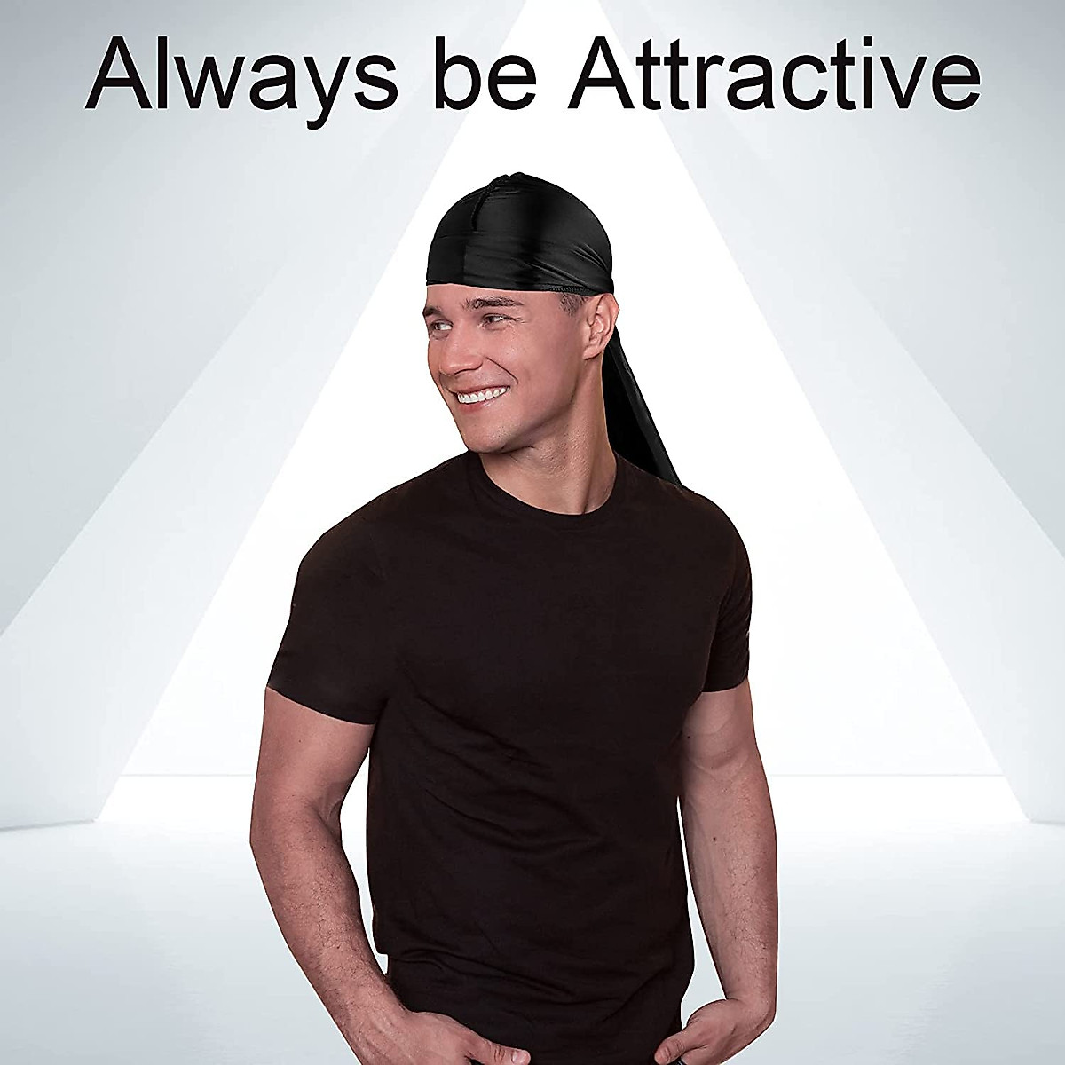 6PCS Silky Durags for Men Wave, Satin Doo Rags for 360, 540, 720 Waves