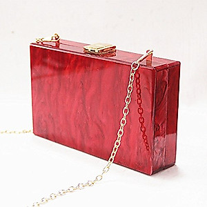 Dirmmis New Women Messenger Bag Fashion Elegant Solid Marble Pearl Woman Evening Bag Red Luxury Party Prom Clutch normal size