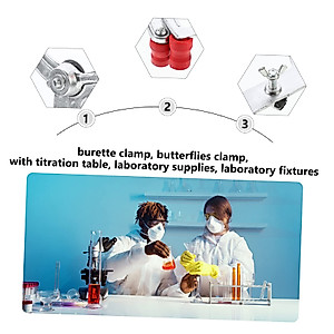 BUGUUYO Aluminum Clip Titration Clamp for Laboratory Experiments Fixing Accessory for Securely Holding Burettes and Test Tubes in Scientific Settings