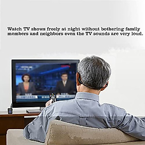 Wireless Bone Conduction Hearing Assist Impaired Headsets with Hearing Mic Sound Transmitter -Wireless TV Listening Headphones Earphones for Seniors & Elderly with Hearing Loss