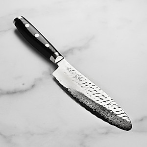 Enso HD 6" Sandwich Knife - Made in Japan - VG10 Hammered Damascus Stainless Steel Serrated Utility Knife