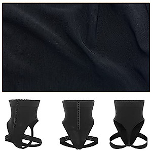 FEELJAM Cuff Tummy Trainer Exceptional Shapewear,Women's Cuff Tummy Trainer with Butt Lift (Black, 5XL)