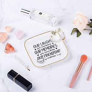 Piudee Endless Friendship Jewelry Dish, Our laughs are limitless, our memories are countless, our friendship is endless Unique Female Friend Birthday Christmas Gift