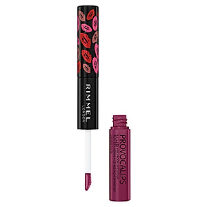 Rimmel London Provocalips 16hr Kiss-Proof Lip Color - Two-Step Liquid Lipstick to Lock in Color and Shine - 230 Kiss Fatal, .14 fl.oz.