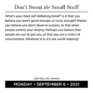 Don't Sweat the Small Stuff. . . 2021 Day-to-Day Calendar