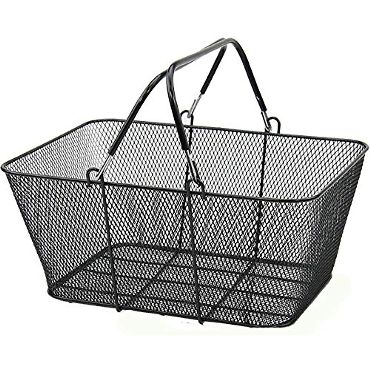 CUSTOM Shopping Basket Wire Mesh Market Gift Store BLACK Lot Of 12 NEW