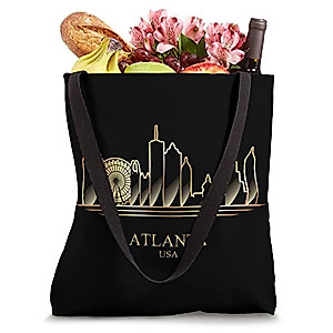 Georgia Skyline Peach State Souvenir Art Atlanta Silhouette Tote Bag