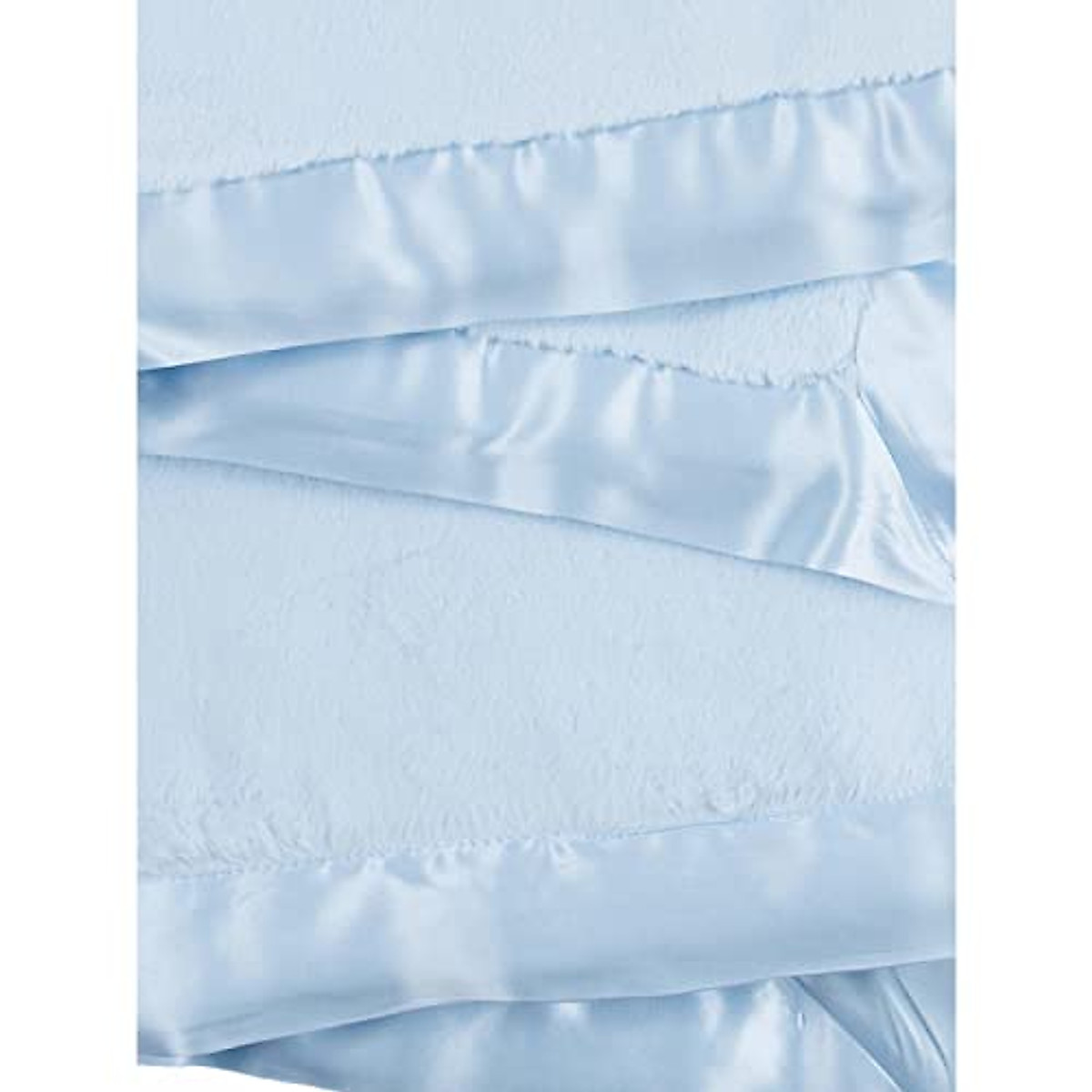 Little Giraffe Chenille Throw Blanket - at Home Soft Throw Blanket for Couch - Luxe Faux Fur Throw Blanket with Satin Trim - 59 x 88 - Blue