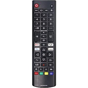 Replacement Remote Control for LG TV Remote LED OLED LCD Webos 4K 8K UHD HDTV HDR Smart TV with Netflix, Prime Video, Disney, LG Channels Button AKB76037601 43UP7000PUA 32LM627BPUA