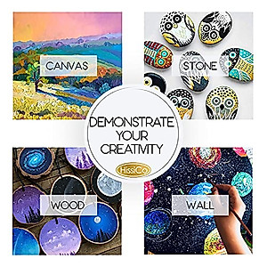 Acrylic Paint Set of 36 Colors 2fl oz 60ml Bottles with 12 Brushes,Non Toxic 36 Colors Acrylic Paint No Fading Rich Pigment for Kids Adults Artists Canvas Crafts Wood Painting