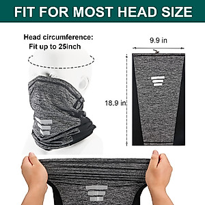 LANVODO UV Protection Neck Gaiter, Adjustable Cooling Neck Gaiter for Men and Women, Dust Bandana for Outdoor Running, Hiking, Cycling