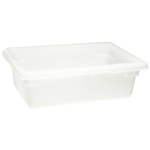 Rubbermaid Commercial Products (FG350900WHT) Food Storage Box/Tote for Restaurant/Kitchen/Cafeteria, 3.5 Gallon, White