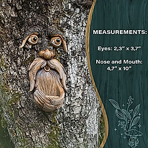 Tree Faces Decor Outdoor – Tree Hugger Yard Art Garden Decoration – Unique Bird Feeders for Outdoors and Indoors – Old Man Tree Art