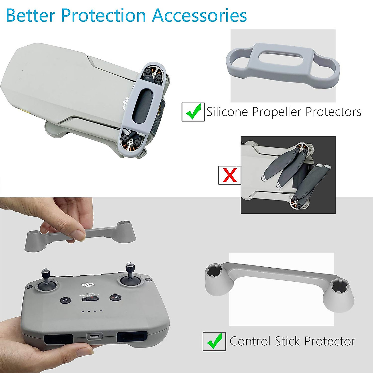 SKYWARDTEL Carrying Case for DJI Mini 2/Mini 4K Drone Case Hard Shell Storage Bag Compatible with DJI Mini 2 Drone and Other Accessories with Propeller Protectors and Control Stick Cove