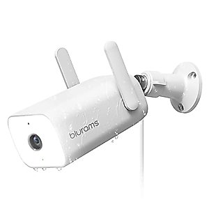 blurams Security Camera Outdoor, 3MP Outdoor Camera w/Color Night Vision, Two-Way Audio, IP66 Weatherproof and Spotlight Siren Alarm, Compatible with Alexa&Google Assistant