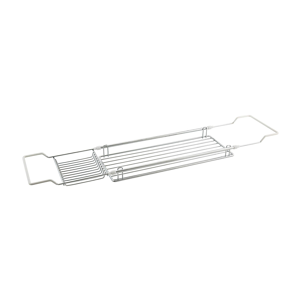 Organize It All Expandable Chrome Bathtub Caddy/Tray | Dimensions : 26.5-39 x 6 x 2.25 | Expandable | Bathroom Tub Organization | Chrome