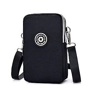Kimwing Phone Purse Crossbody for Women iPhone 12 Pro Max / 11 Pro Max, Girls Wallet Wristlet Armband Bag for Samsung S20 FE, A11 A21 A51 A71 A10S A20S A21S A10 S20 Ultra Note 9, 10, S10 Plus (Black)
