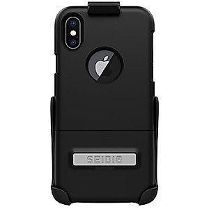 Seidio Surface Case and Holster COMBO for the Apple iPhone X (Black/Black)